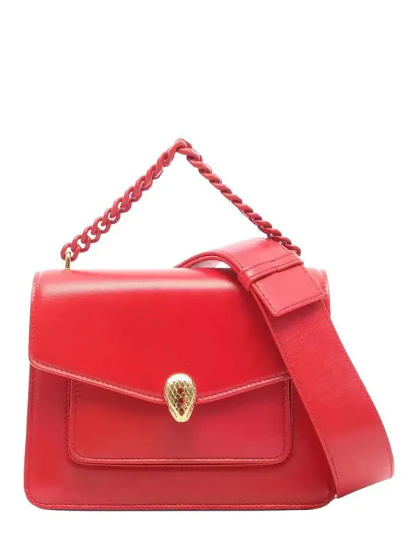BVLGARI Serpenti Forever Chain Mini Handbag - Red