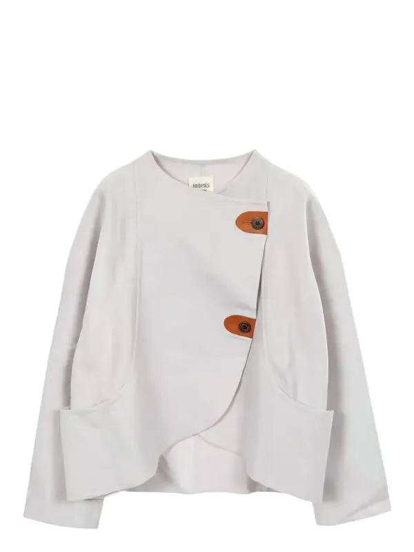 Hermès Asymmetrical Cashmere Jacket - Grey