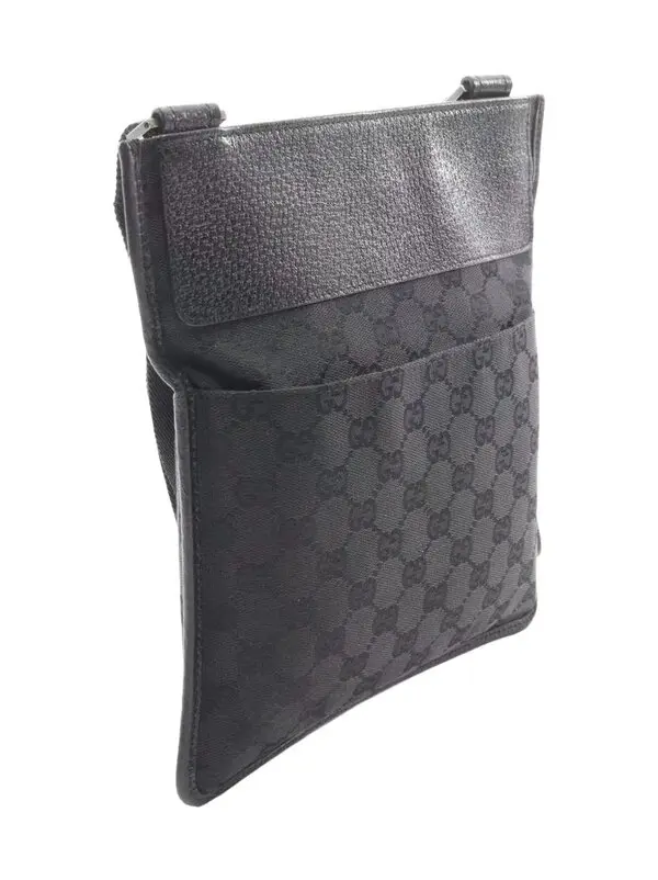 Gucci Gg Canvas Shoulder Bag - Black
