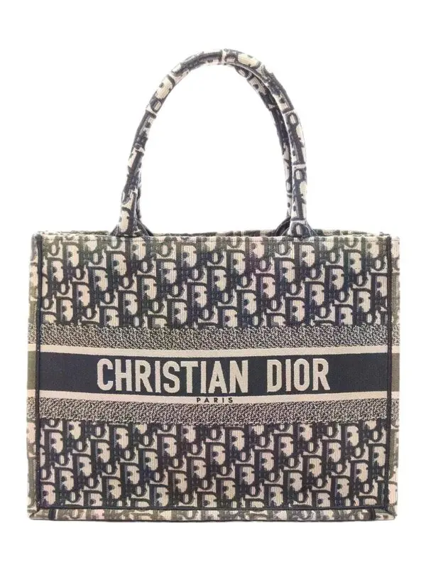 Dior Medium Oblique Book Tote Bag - Blue