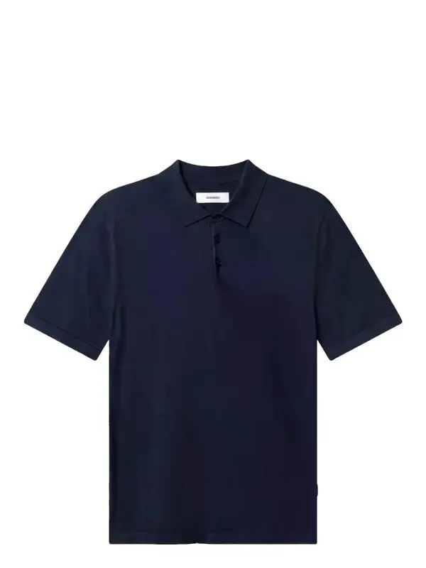 GABBA Gabbenson New Ss Knit Polo Shirt - Blue