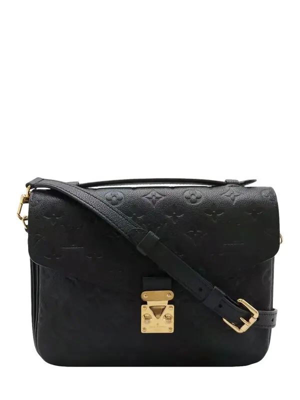 LOUIS VUITTON Monogram Empreinte Pochette Metis Satchel - Black
