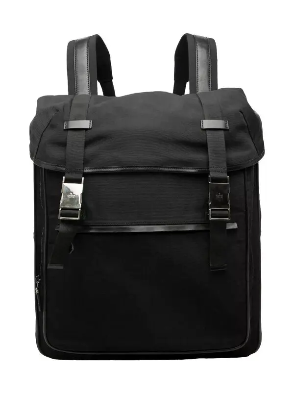 Gucci Nylon Double Buckle Backpack - Black