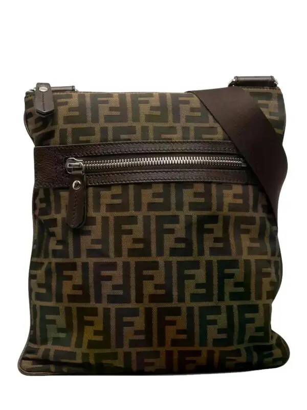 Fendi Zucca Canvas Crossbody Bag - Brown