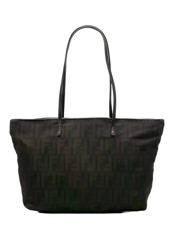 Fendi Small Zucca Nylon Roll Tote Bag - Black