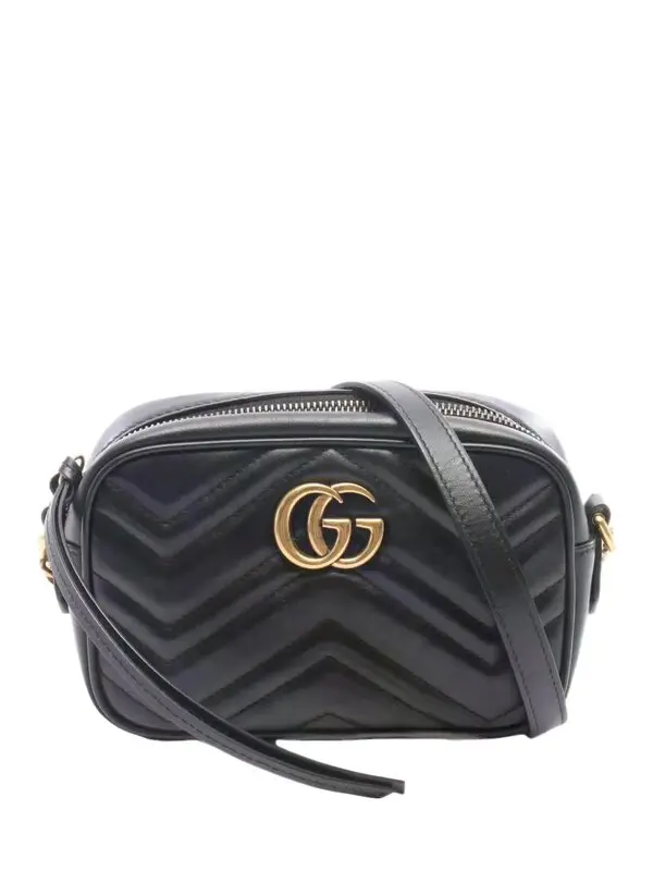 Gucci Mini Marmont Quilted Cross Body Bag - Black