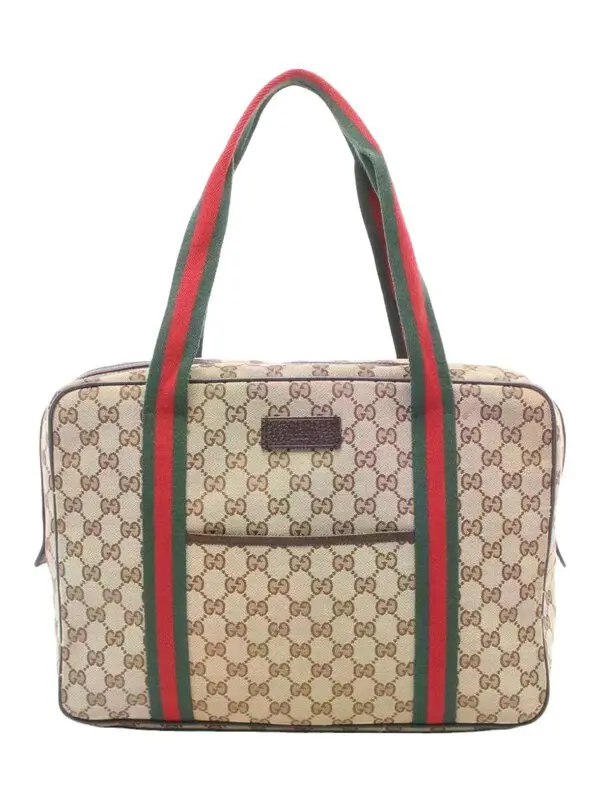 Gucci Gg Canvas Web-stripe Tote Bag - Neutrals