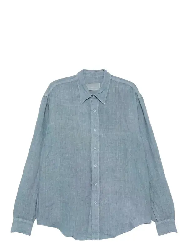 COSTUMEIN Button-down Long-sleeve Shirt - Blue