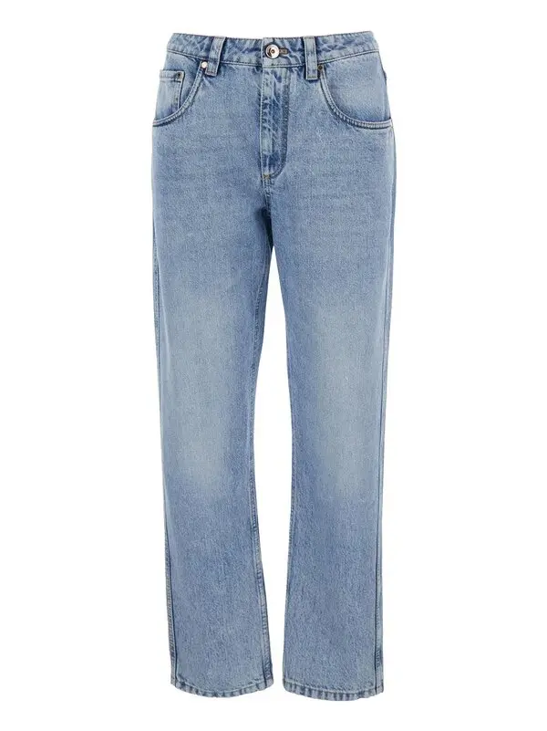 Brunello Cucinelli Straight Leg Jeans - Multicolor