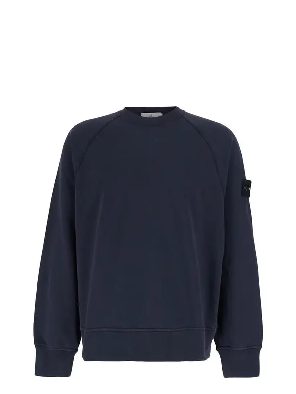 Stone Island Crewneck Sweatshirt With Logo Patch - Multicolor