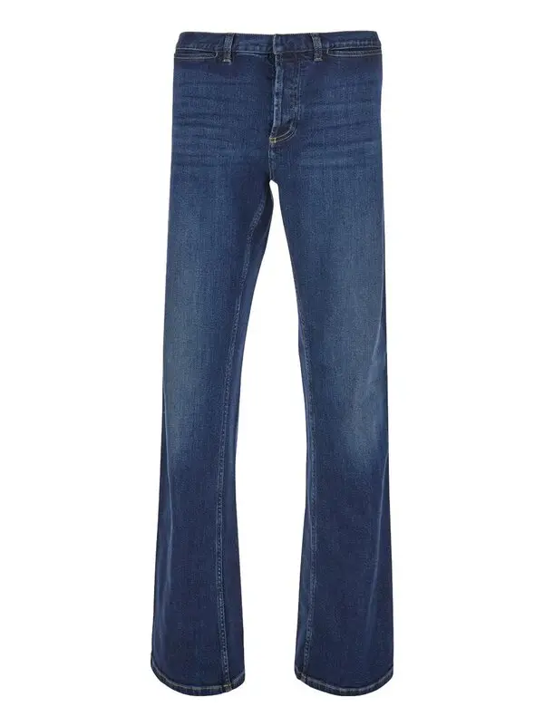 Gucci Blue Denim Jeans With Web Stripe Detail - Multicolor