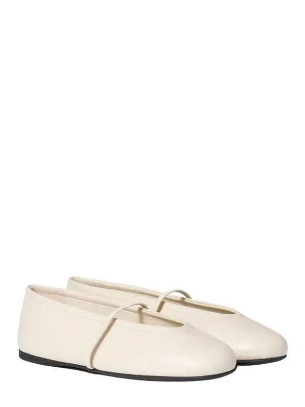Miu Miu Nappa Leather Ballerinas - Ivory