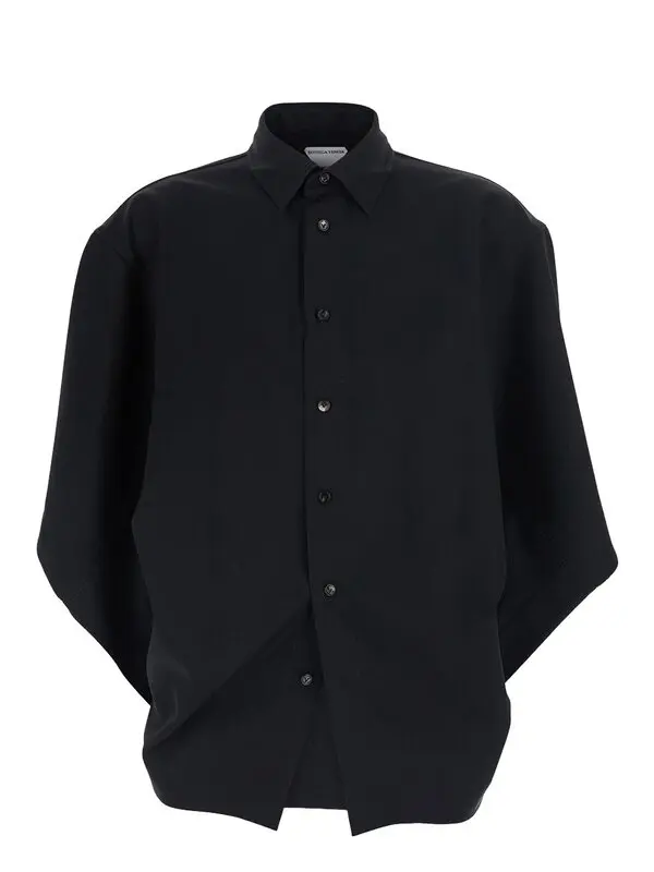 Bottega Veneta Wool Oversized Short Sleeve Shirt - Multicolor
