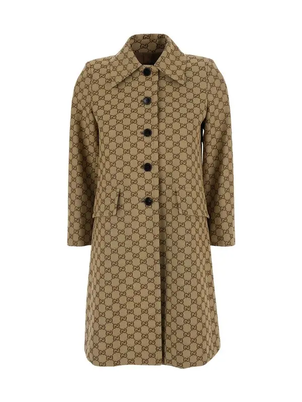 Gucci Gg Canvas Coat - Multicolor
