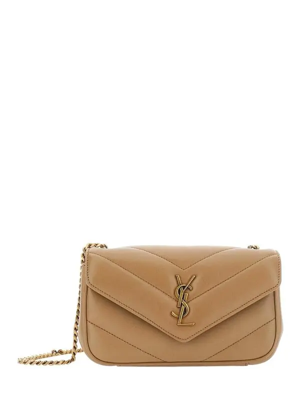 Saint Laurent Loulou Mini Crossbody Bag With Cassandre Plate - Multicolor