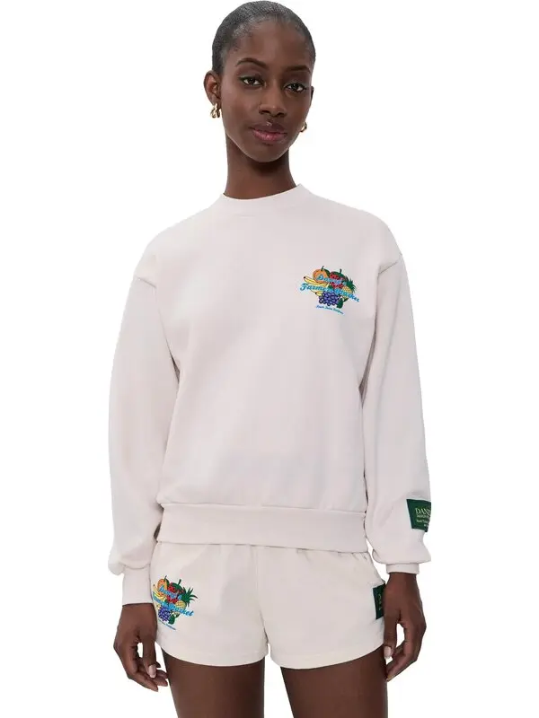 DANZY Farmers Market Crewneck Sweatshirt - Cream