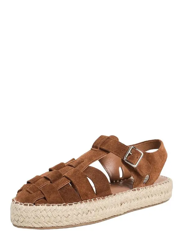 Staud Hemingway Fisherman Sandals - Tabac