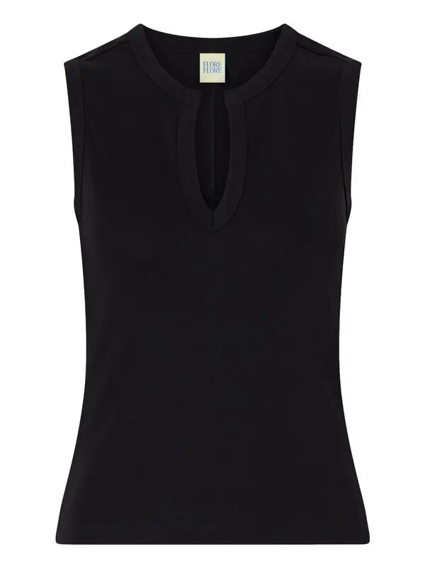 FLORE FLORE Iman Organic Cotton-jersey Tank - Black