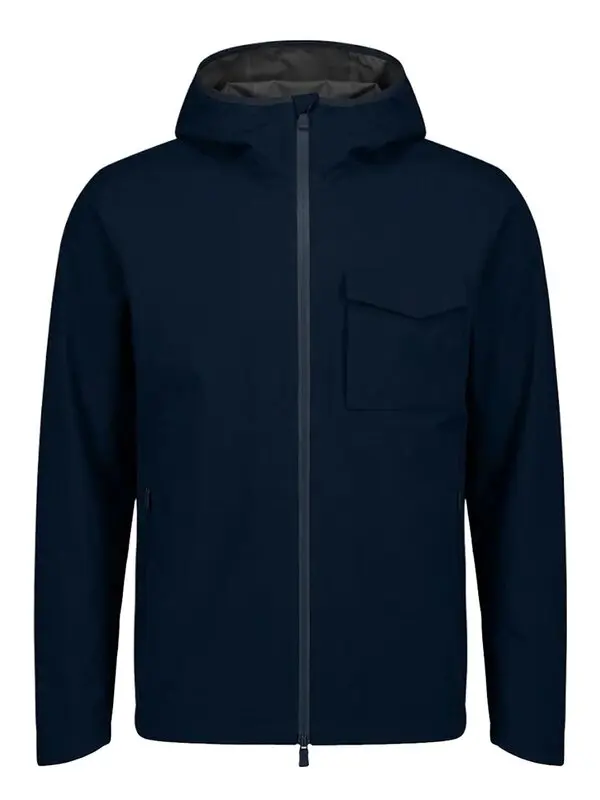 Herno Hooded Rain Jacket - Blue