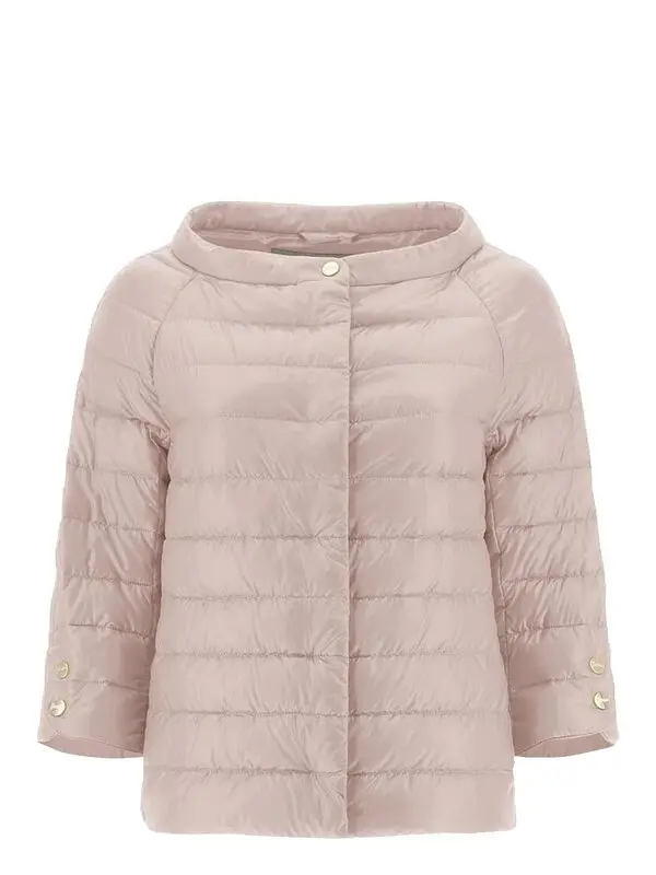 Herno Cropped Sleeve Down Jacket - Pink
