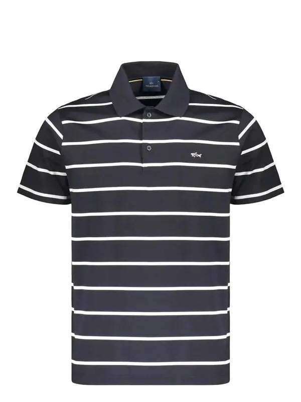 Paul & Shark Striped Polo T-shirt - Blue