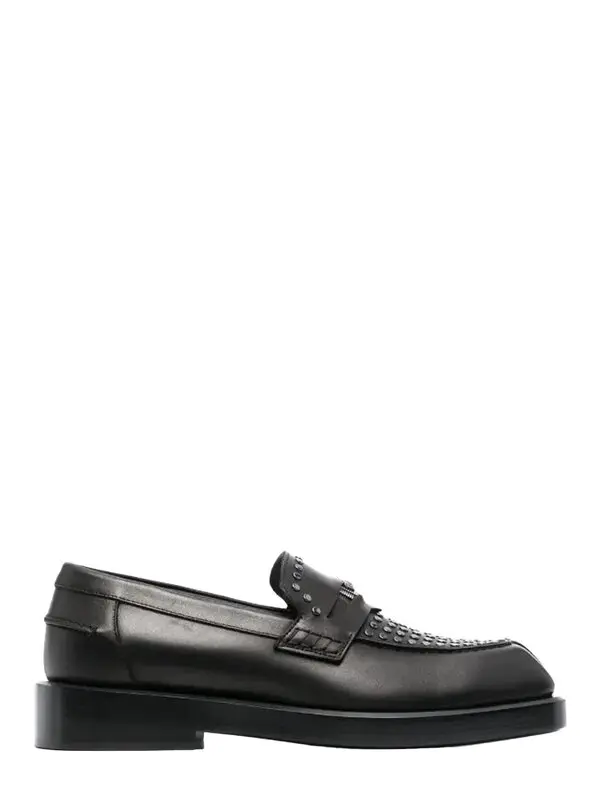 Versace Medusa Leather Loafers - Black