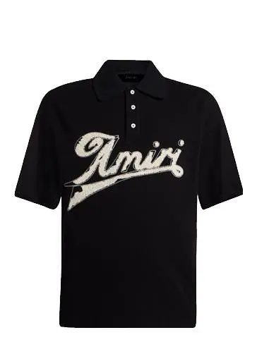 Amiri Polo Shirt Size Cotton - Black