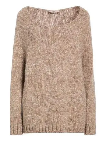 CARLA G. Wool, Polyacrylic, And Alpaca Wool Sweater - Beige