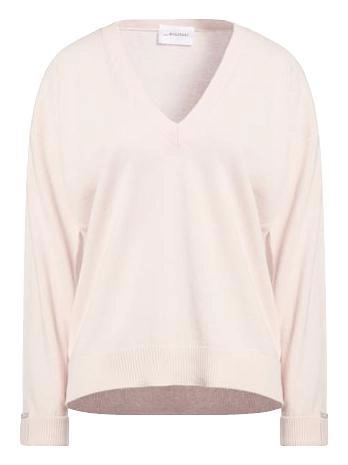 ANNA MOLINARI Wool Cashmere V-neck Sweater - Blush