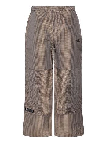 UMBRO Checked Wide Leg Polyester Pants - Beige