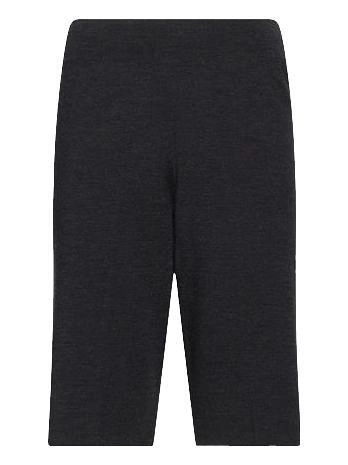 ANNA MOLINARI Merino Wool Mélange Shorts - Black
