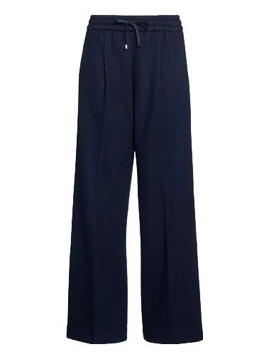 CIRCOLO 1901 Wide-leg Wool Trousers With Drawstring Waist - Blue