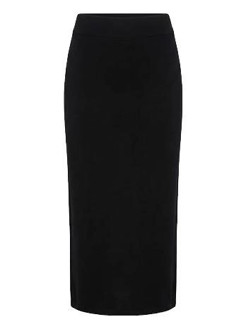 Alpha Studio Merino Wool Midi Skirt - Black