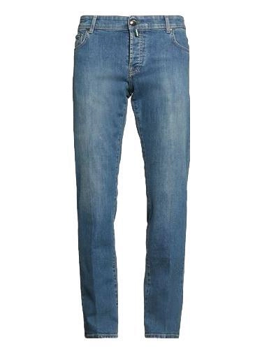 LUIGI BORRELLI NAPOLI Cotton Elastane Tapered Jeans - Blue