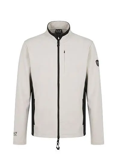 EA7 Zip-up Sweatshirt With Logo Detail - Grey