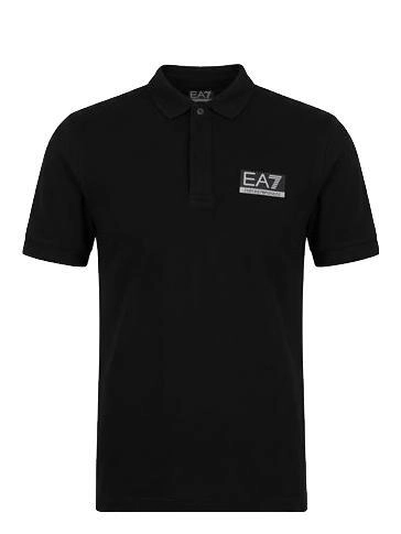 EA7 Polo Shirt Size Cotton, Polyester, Elastane - Black