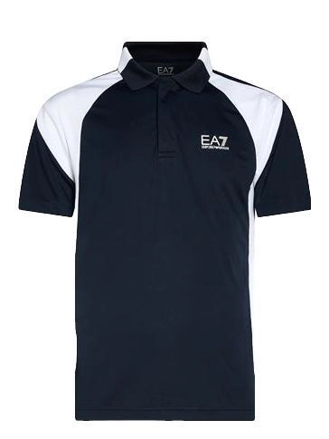 EA7 Polo Shirt Midnight Size Polyester - Blue