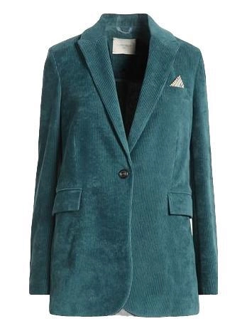 CIRCOLO 1901 Single-breasted Corduroy Blazer - Deep Teal