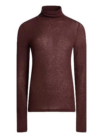 CARACTÈRE Viscose, Polyamide, Cashmere, And Elastane Turtleneck - Chocolate Brown