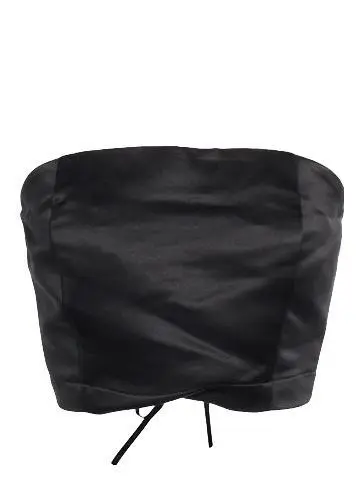 CARLA G. Strapless Cropped Tube Top - Black