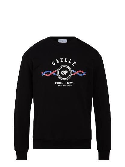 GAËLLE PARIS Cotton Sweatshirt With Printed Logo - Black
