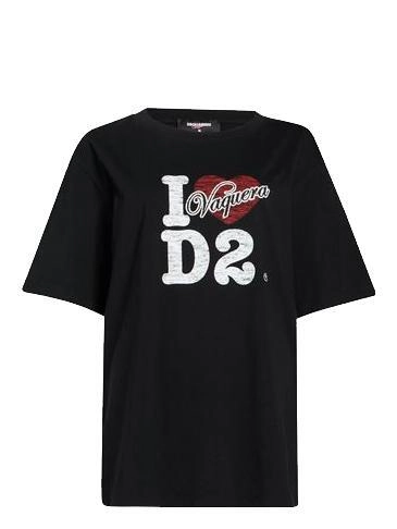 Dsquared2 Cotton T-shirt With Graphic Print - Black