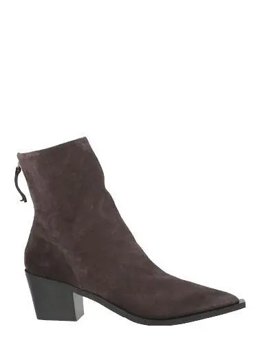 HALMANERA Suede Ankle Boots With Block Heel - Grey