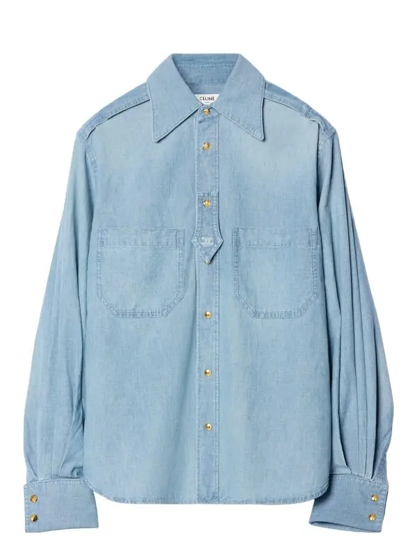 Celine Cotton Denim Shirt - Faded Chambray