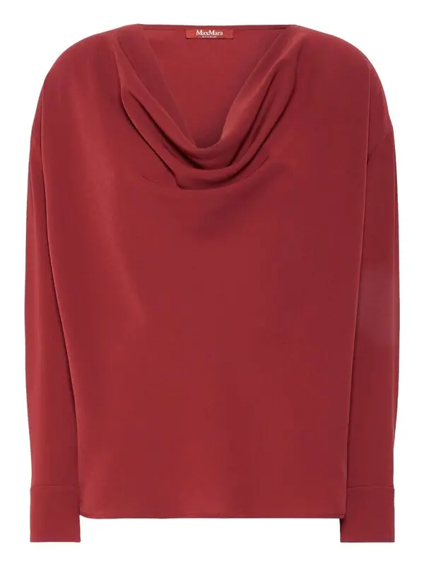Max Mara Mstottimo Long Sleeve Top - Ruby Colour