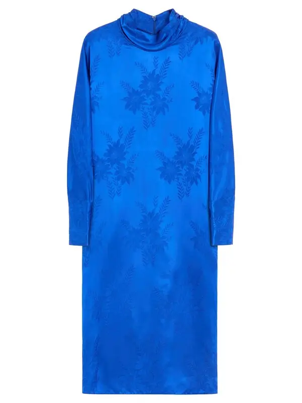 Valentino Garavani Jacquard Sunflowers Midi Dress - Blue