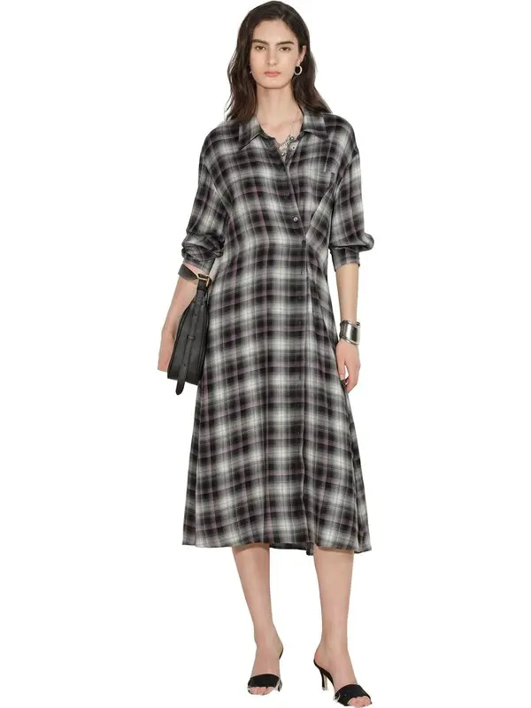 Fabrique Lea Plaid Shirt Dress - Multicolor