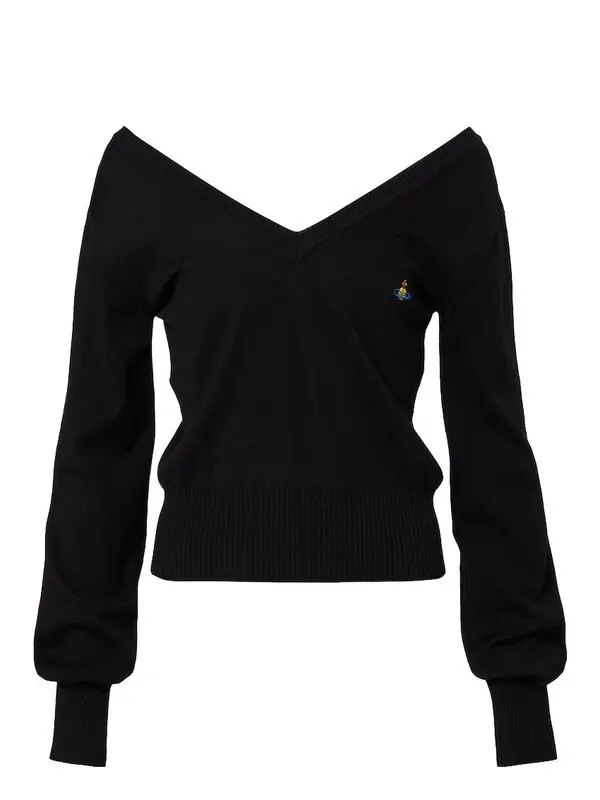 VIVIENNE WESTWOOD Beatrice Cotton And Cashmere Sweater - Black