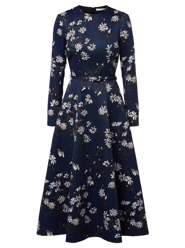 EMILIA WICKSTEAD Capucine Floral Midi Dress - Blue