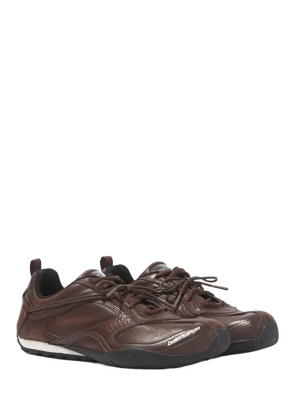 Balenciaga Radar Leather Sneakers - Brown